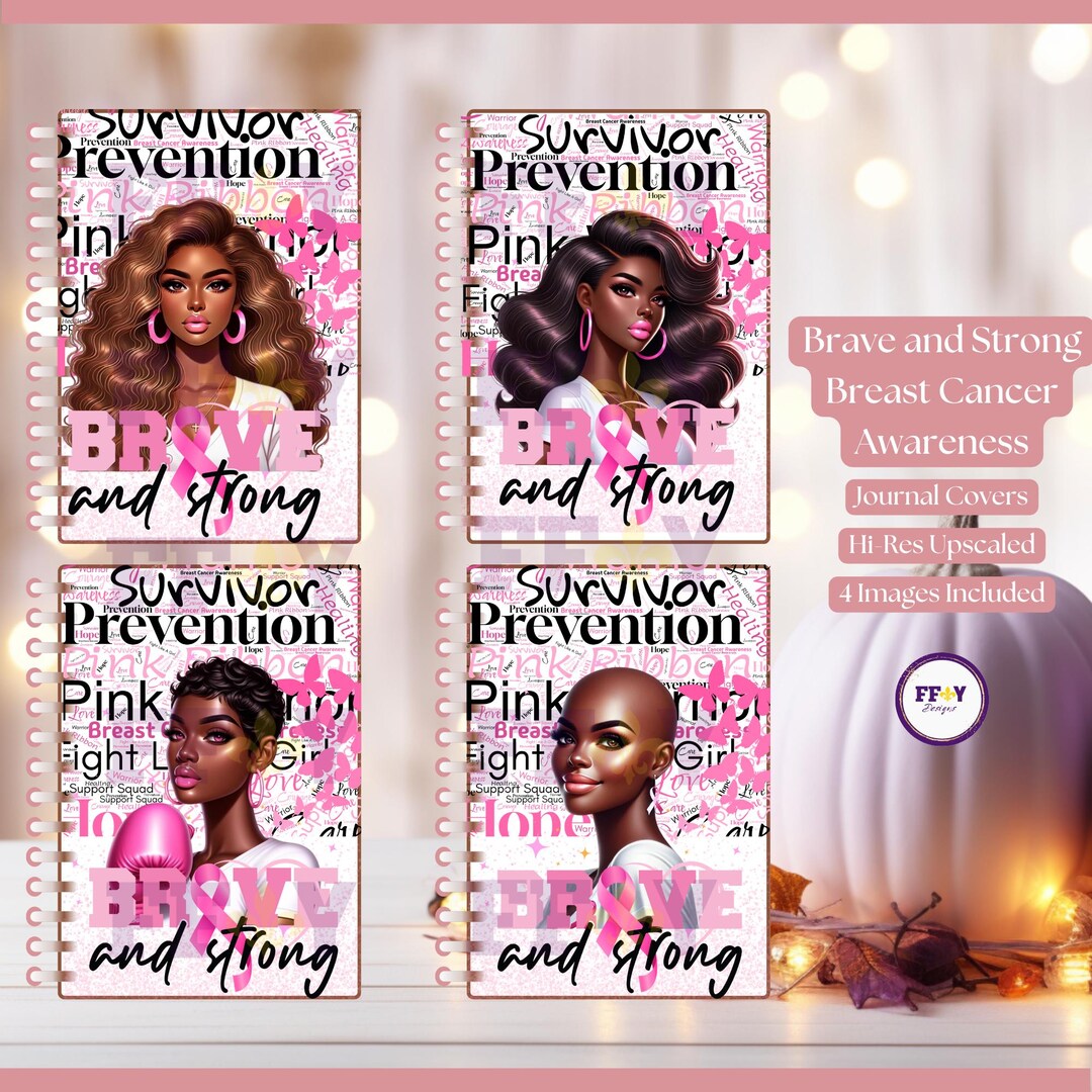 Breast Cancer Awareness Journal and Planner Cover | Pink Ribbon ...