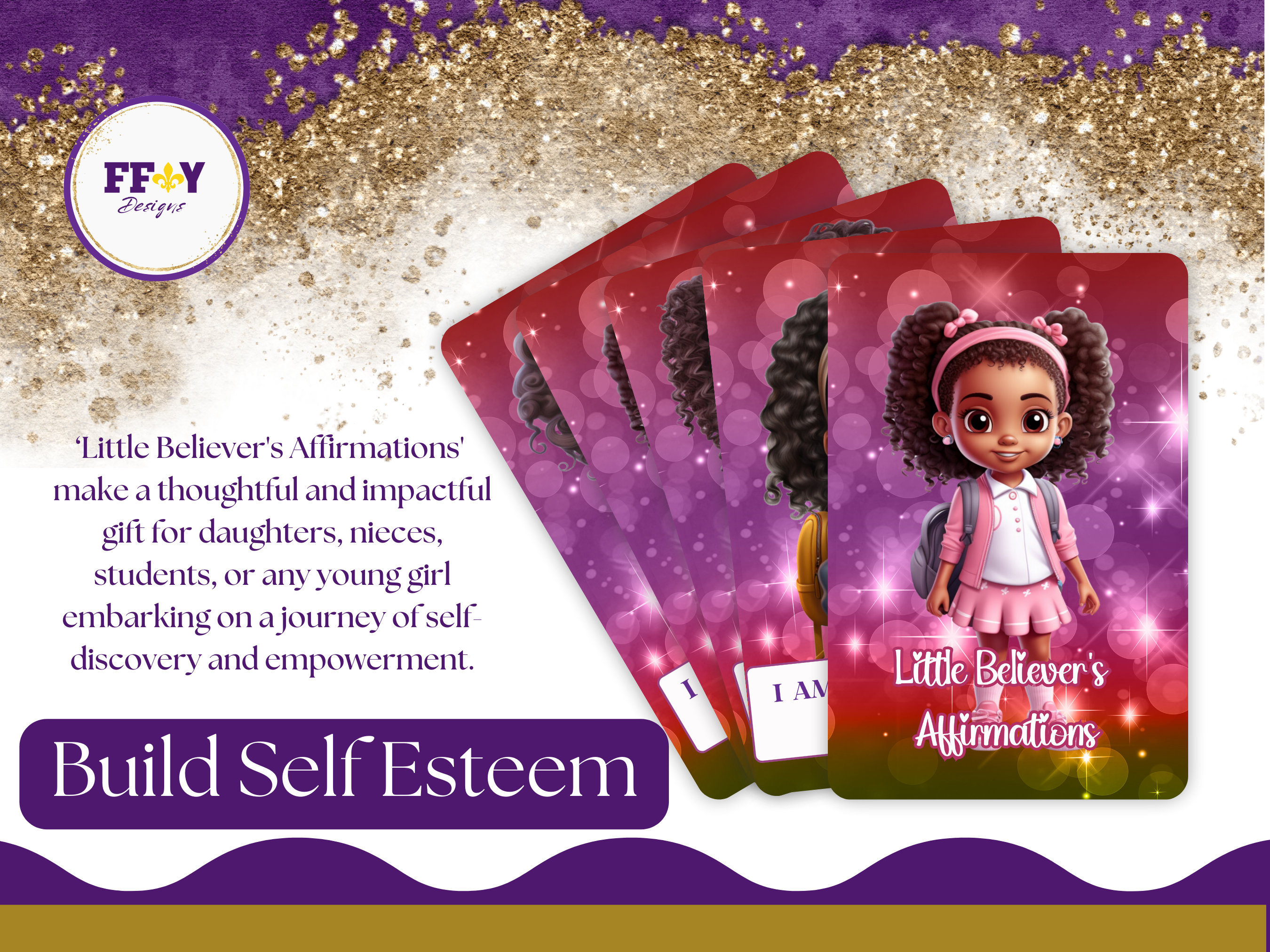 Affirmation Cards for Kids | Black Girl Affirmation Cards | Lunchbox ...