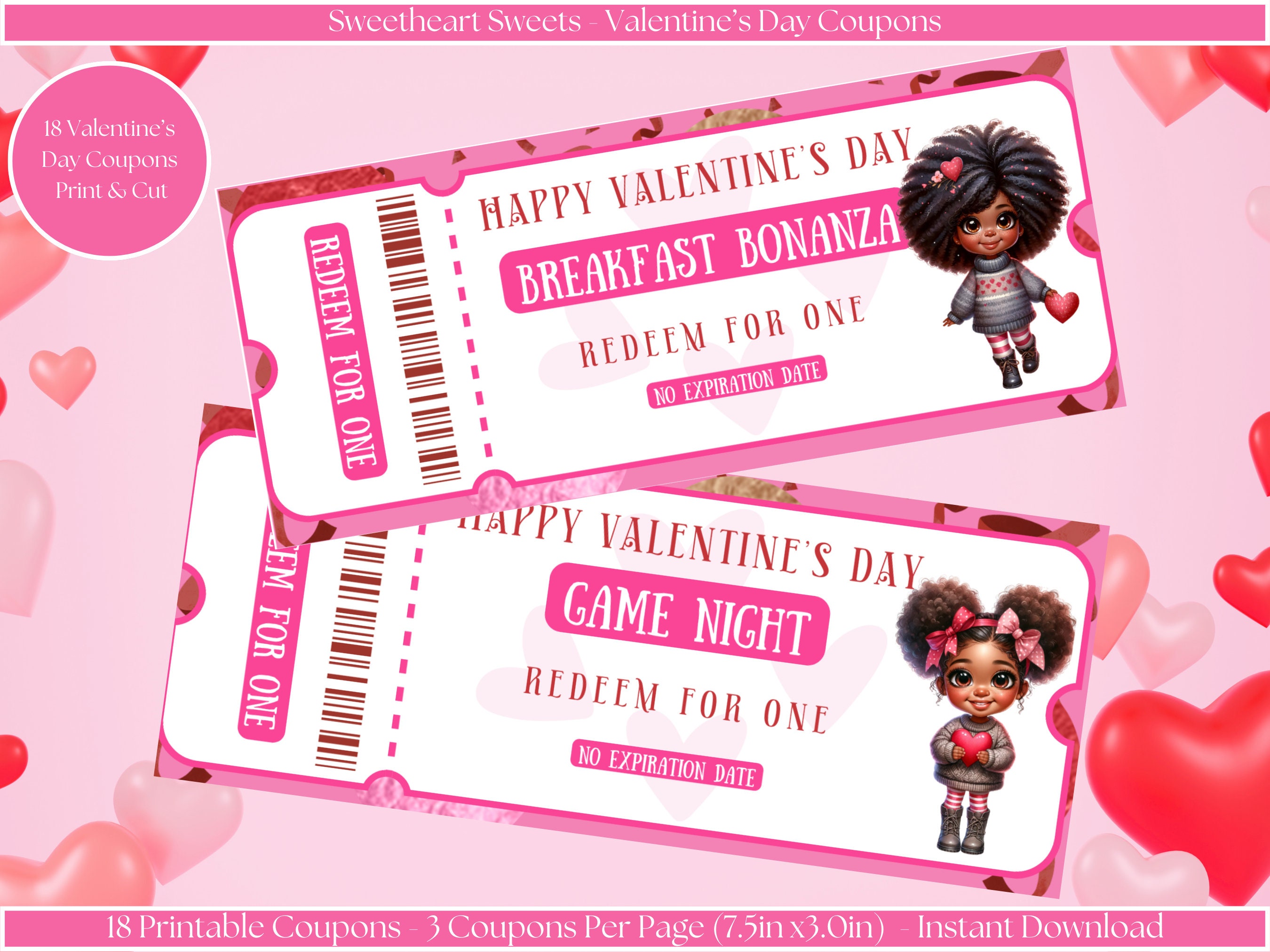 Valentine's Day Coupons for Girls| Printable Valentine's Coupons for ...