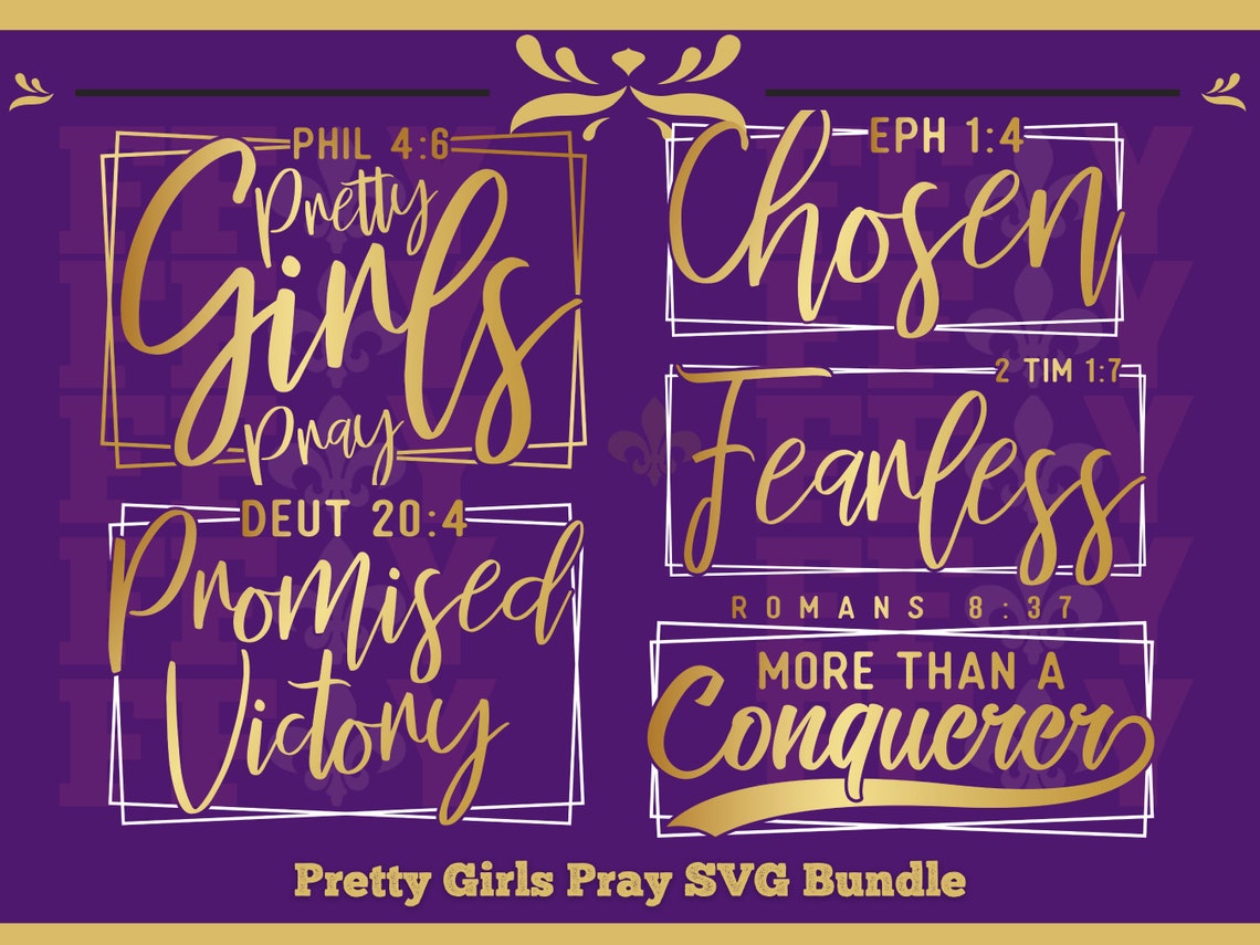 Pretty Girls Pray SVG Bundle for T-shirt, Girl Pray SVG, Pray SVG, Pray ...
