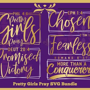 Pretty Girls Pray SVG Bundle for T-shirt, Girl Pray SVG, Pray SVG, Pray ...
