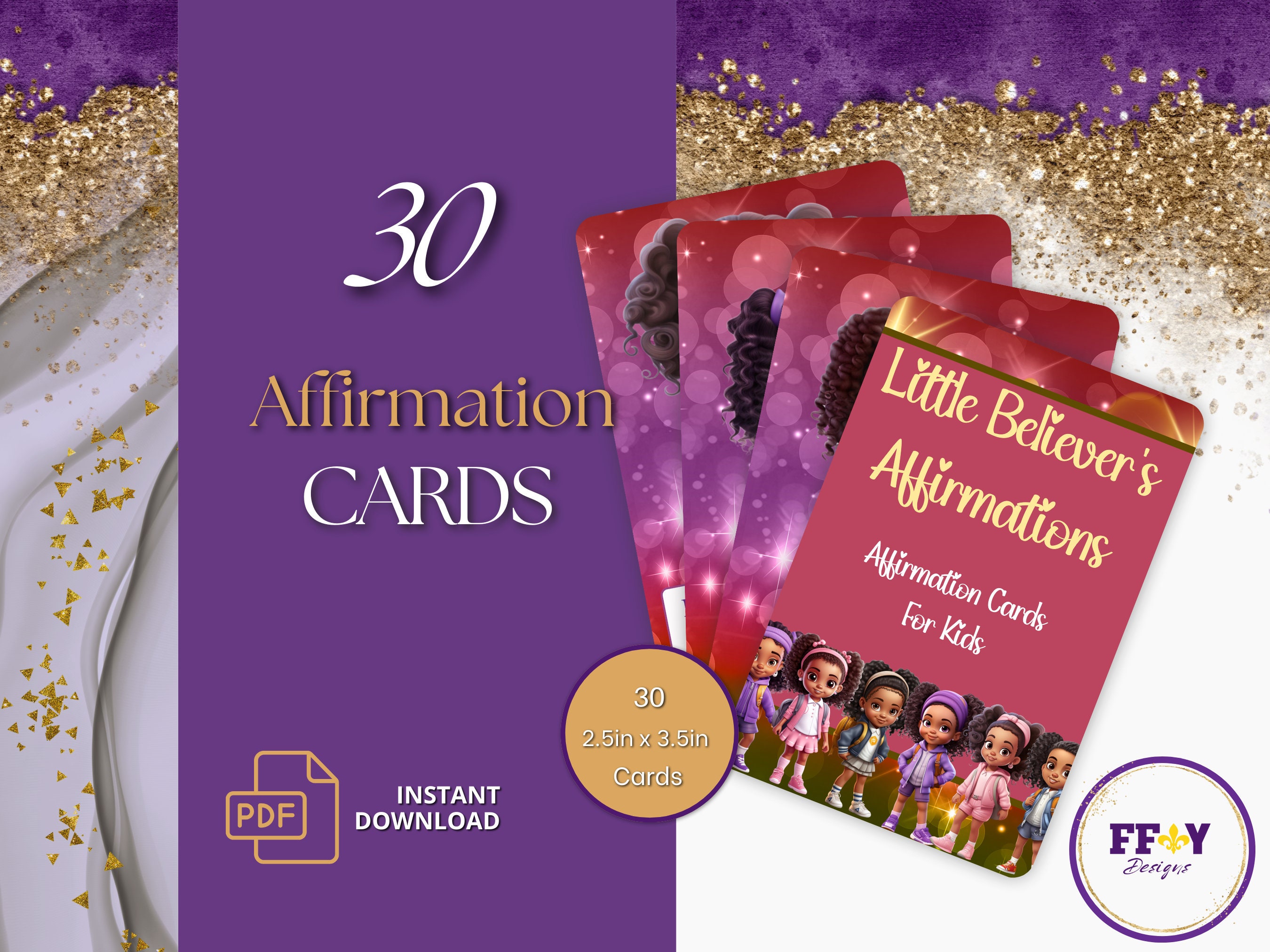 Affirmation Cards for Kids | Black Girl Affirmation Cards | Lunchbox ...