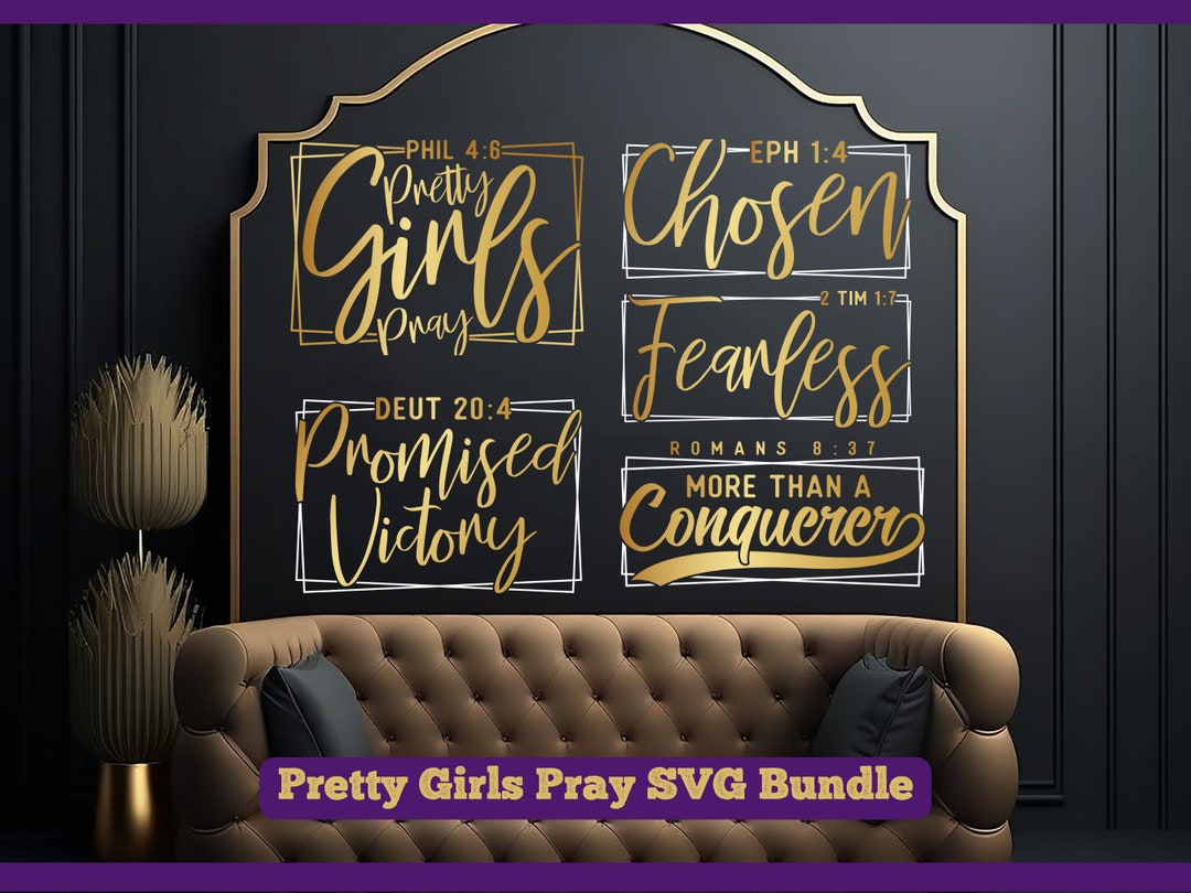 Pretty Girls Pray SVG Bundle for T-shirt, Girl Pray SVG, Pray SVG, Pray ...