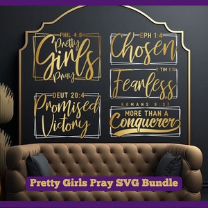 Pretty Girls Pray SVG Bundle for T-shirt, Girl Pray SVG, Pray SVG, Pray ...