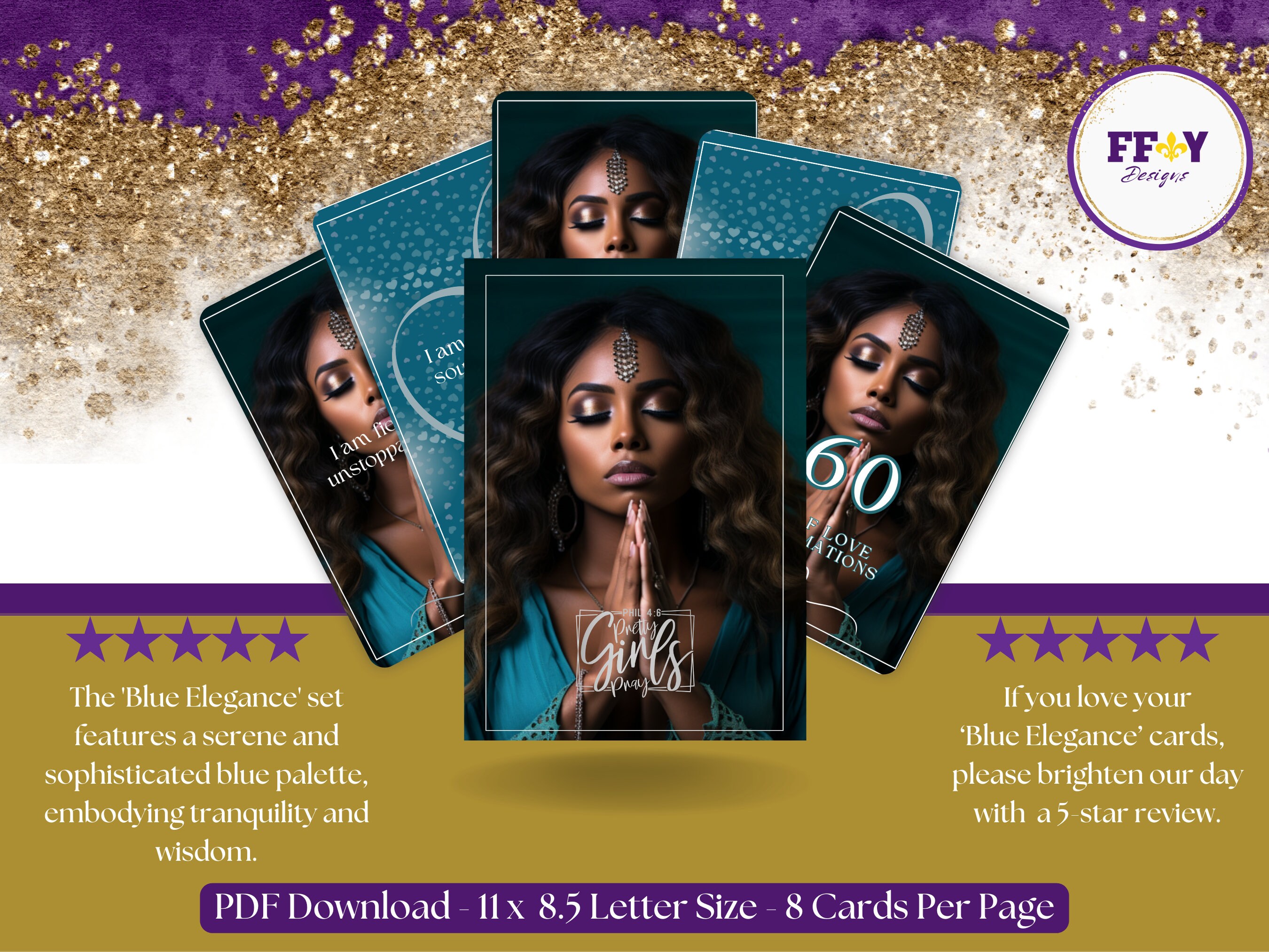 Pretty Girls Pray Collection 60 Empowering Affirmation Cards for Black ...