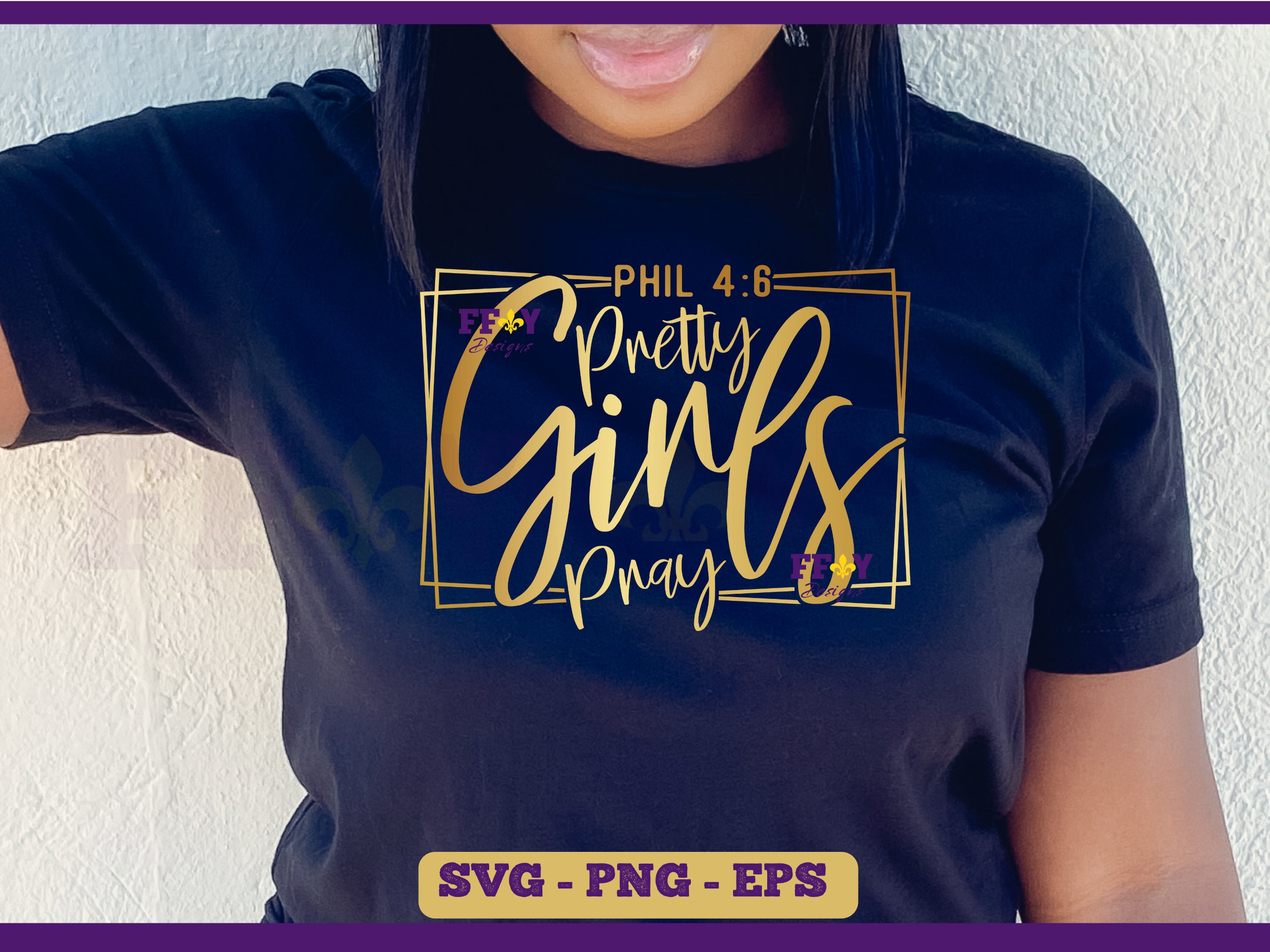 Pretty Girls Pray SVG Bundle for T-shirt, Girl Pray SVG, Pray SVG, Pray ...