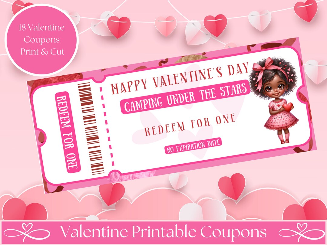 Valentine's Day Coupons for Girls| Printable Valentine's Coupons for ...