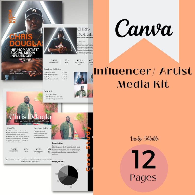 Influencer Media Kit | Media Press Kit |artist Press Kit| Rate Sheet ...