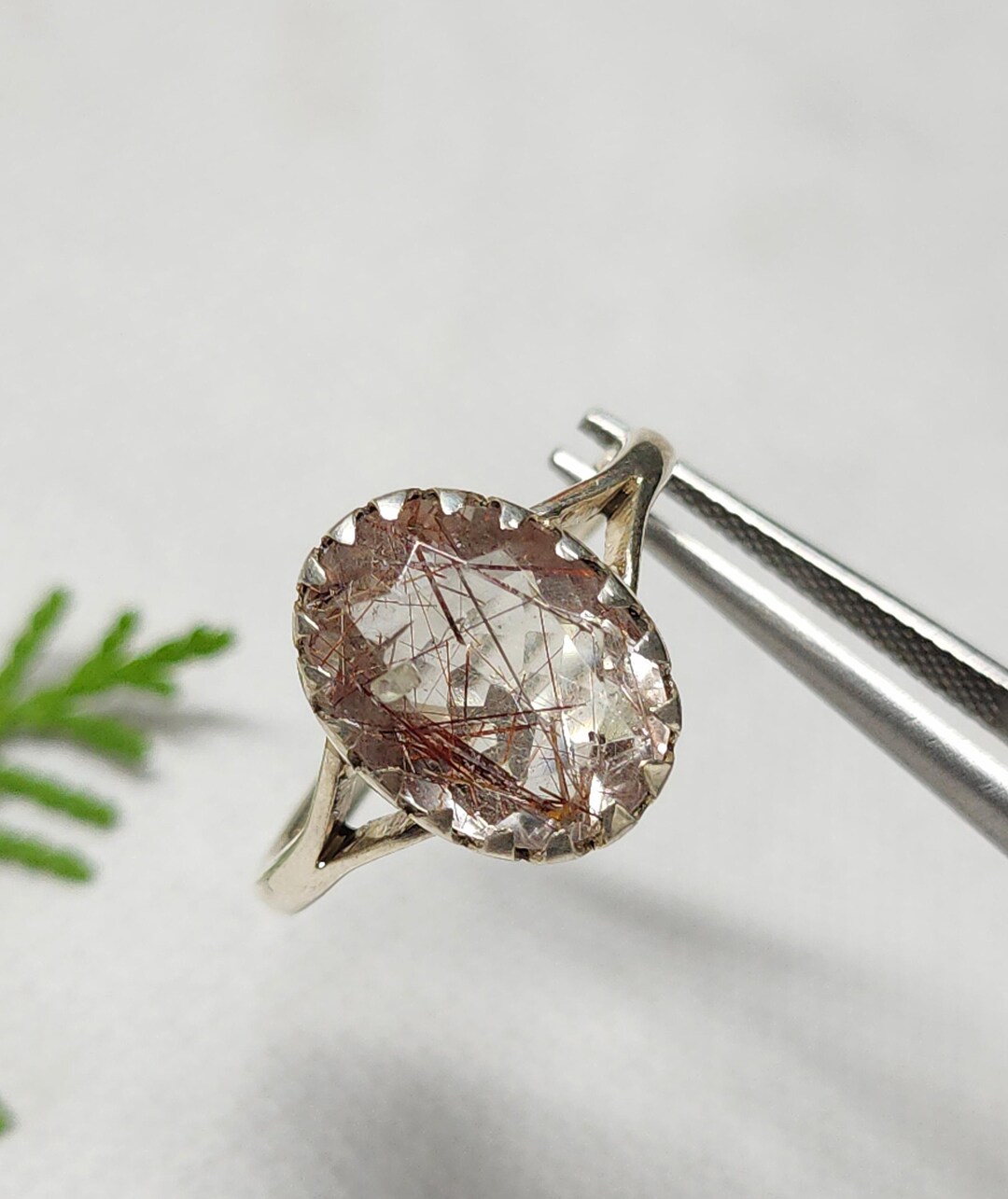 Copper Rutile Quartz Ring, Handmade Gemstone Ring in 925 Sterling ...