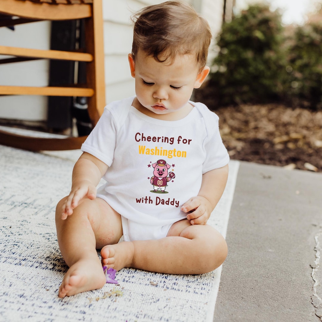 Custom Washington Baby Bodysuit Watching Football Sports Infant Gear ...