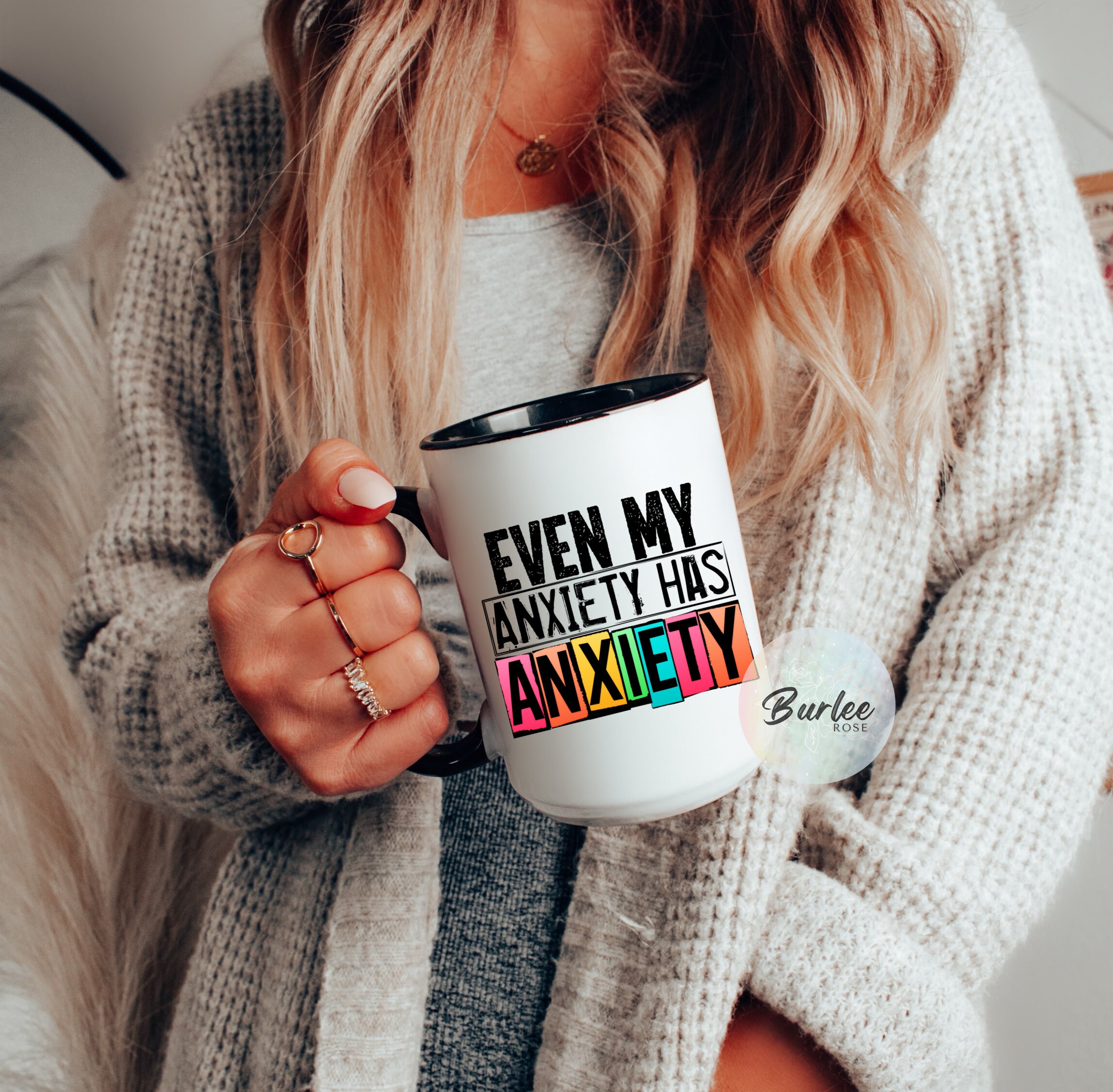 Even My Anxiety Has Anxiety Mug 15oz Funny Coffee Cup: - Etsy Hong Kong