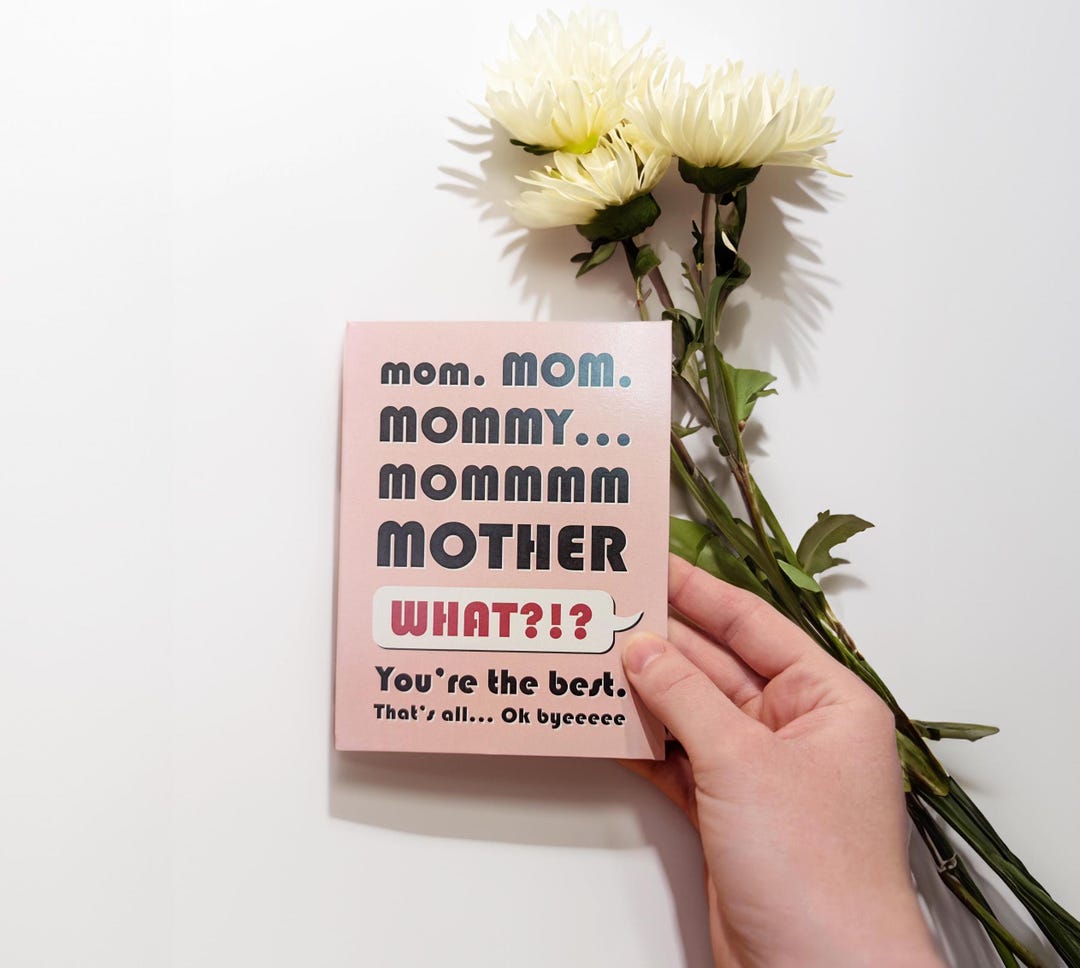 Funny Mother's Day Card "mom Mommy Mommm Mother! You're the Best" Cute ...