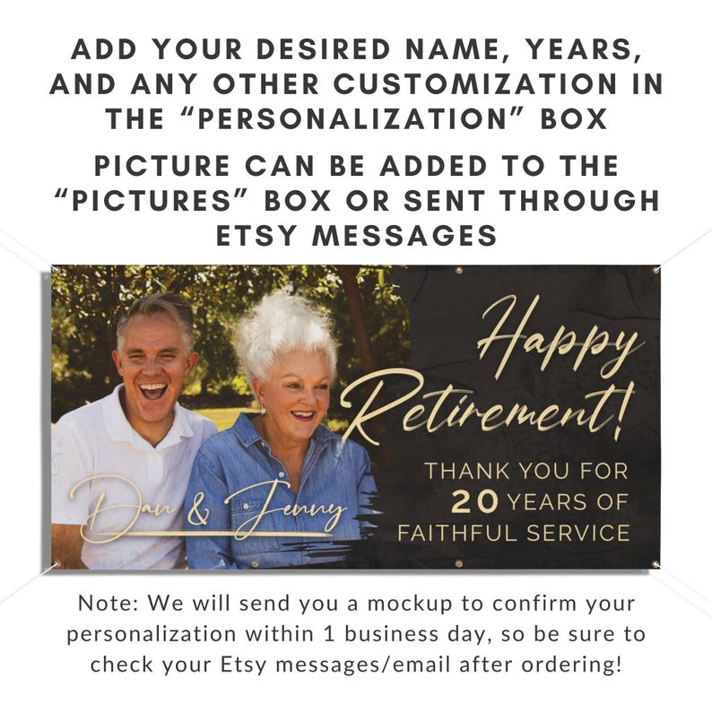 Custom Retirement Party Banner, Personalized Decoration (vinyl or ...