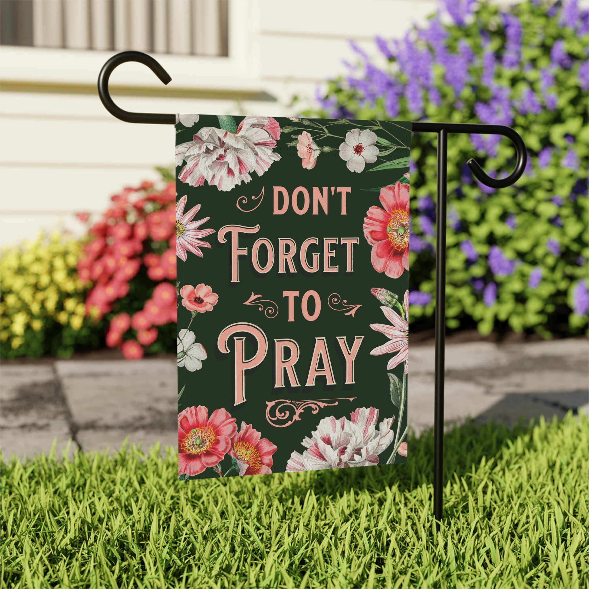 Prayer Garden Sign Christian Garden Banner For Yard Prayer Garden Flag ...