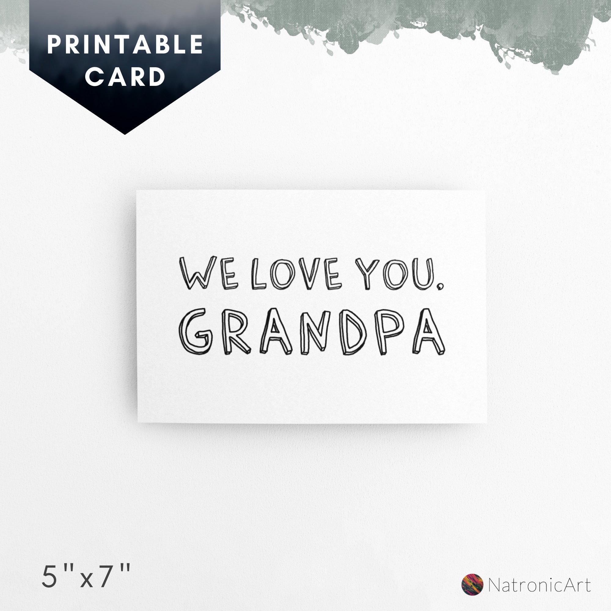 Printable Father's Day Card for Grandpa From Grandchildren - Etsy