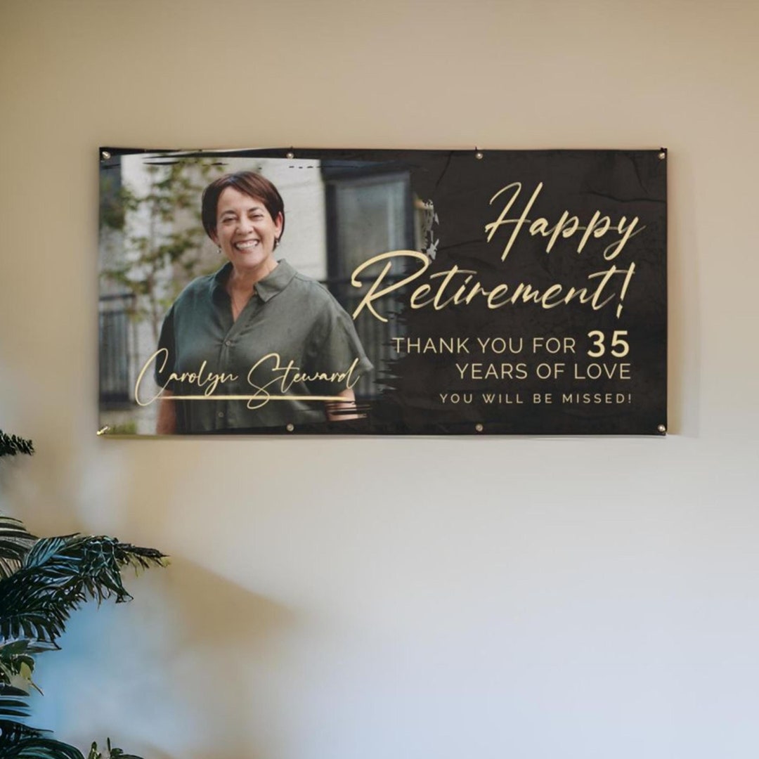 Retirement Party Sign Retirement Banner for Retired Nurse/principal ...