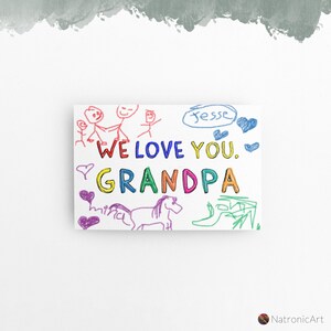 Printable Father's Day Card for Grampy Card From Grandchildren Gift for ...