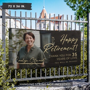 Retirement Party Sign Retirement Banner for Retired Nurse/principal ...