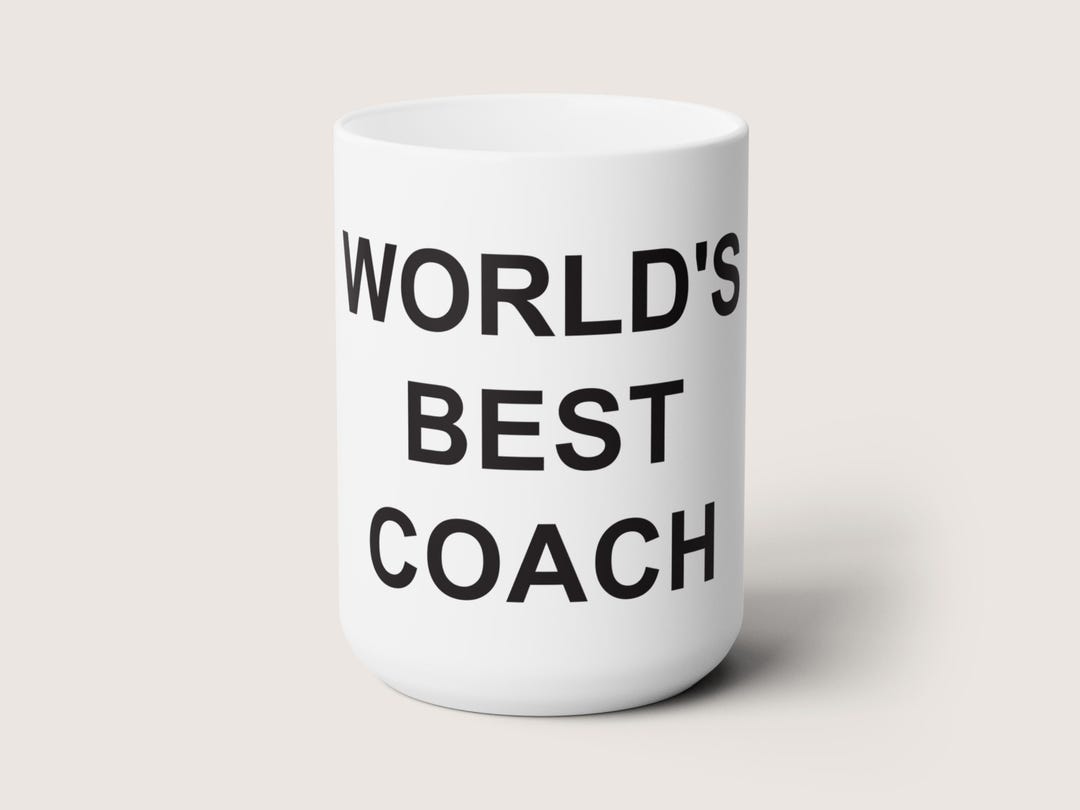 World’s Best Coach Mug, Funny Coach Gift, Office Parody Joke Coffee Cup ...