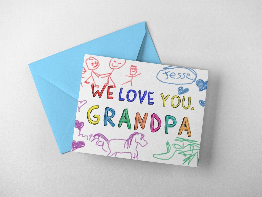 Printable Father's Day Card for Grandpa From Grandchildren Gift for ...