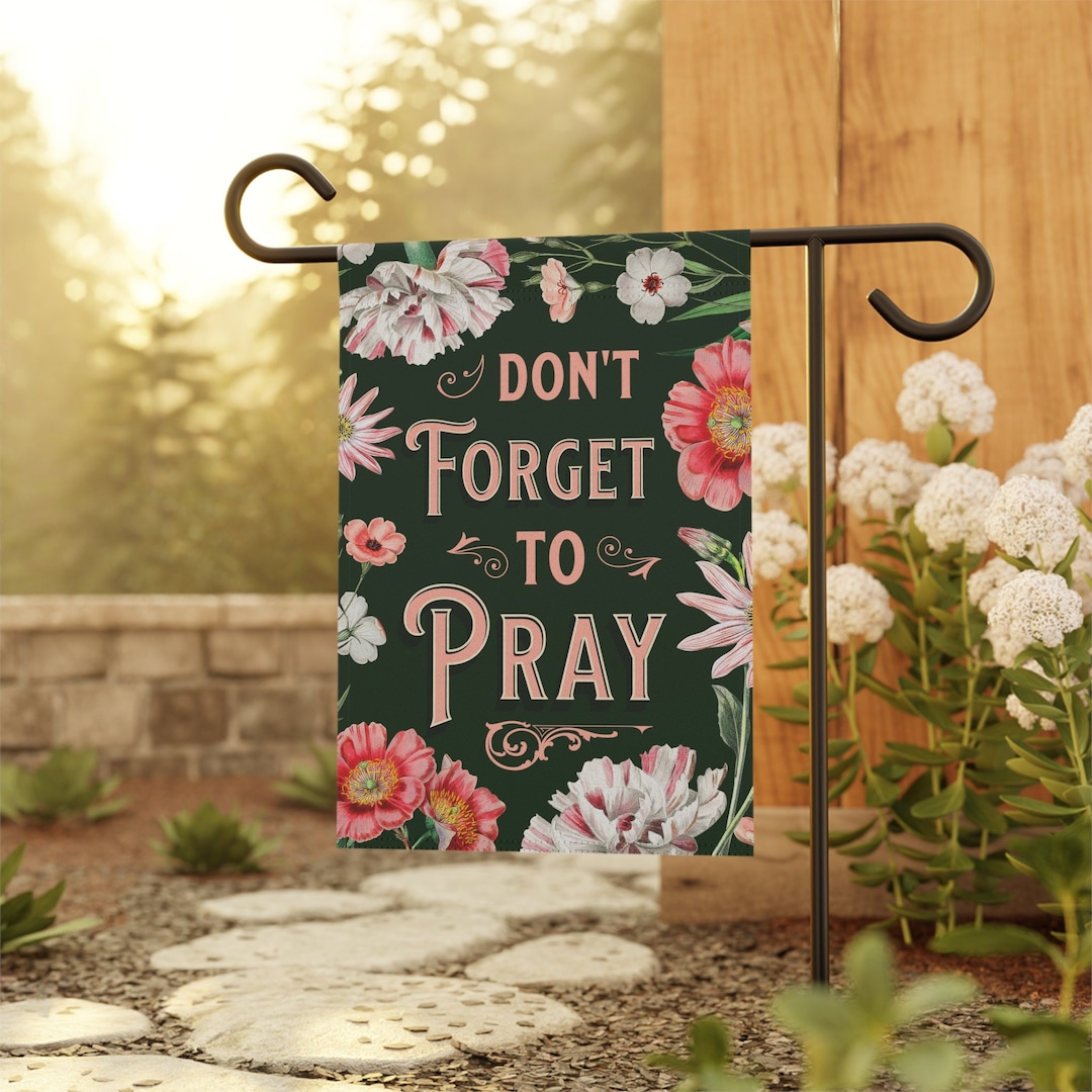 Prayer Garden Sign Christian Garden Banner for Yard Prayer Garden Flag ...