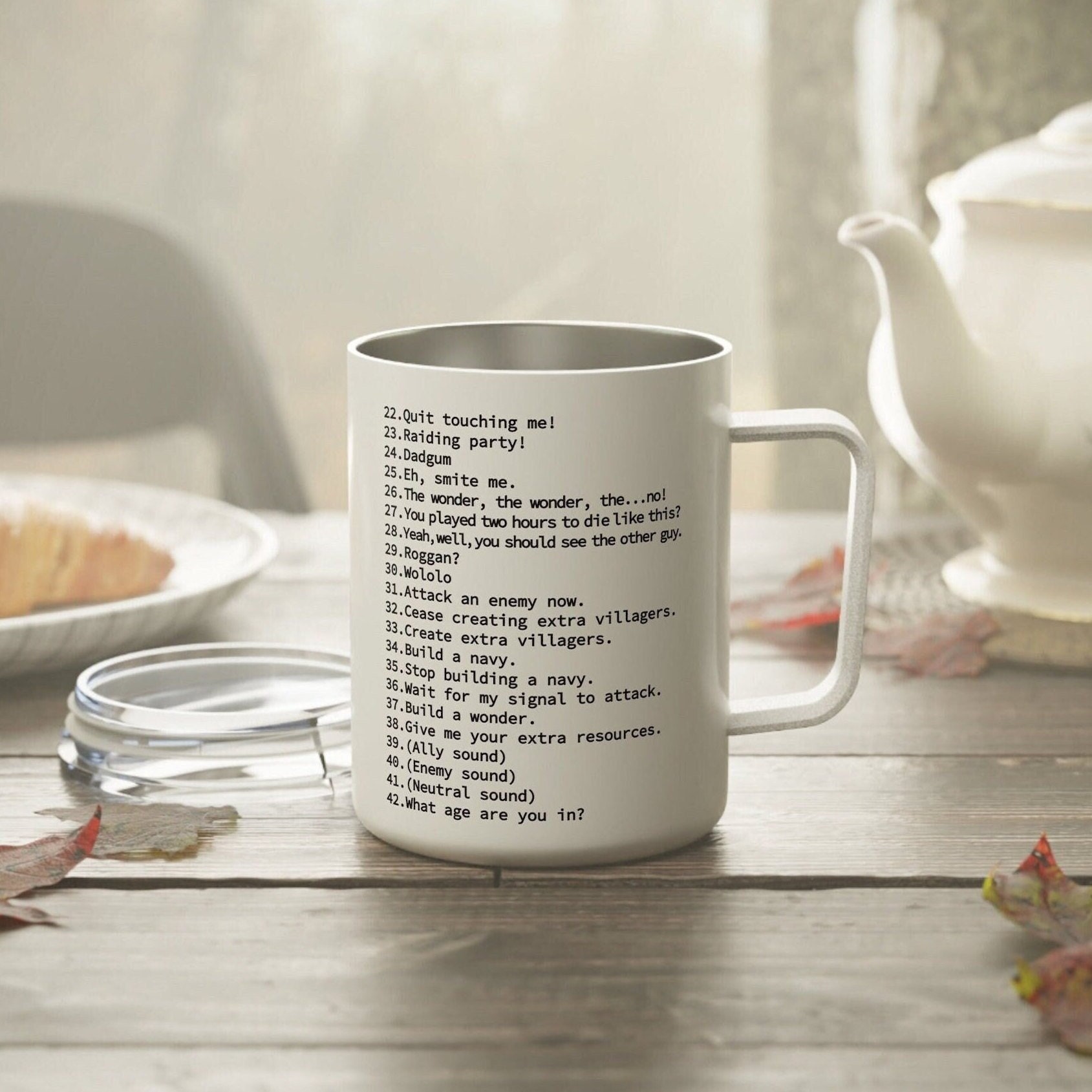 Age of Empires Taunts Mug, AOE 2 Gamer Gift, Age of Empires II Merch ...