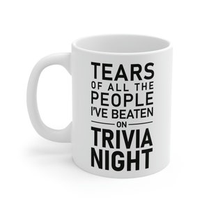 Trivia Night Trophy Trivia Gift Personalized Award, "tears of All the ...