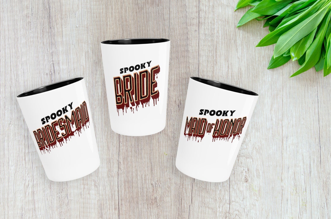 Halloween Bachelorette Shot Glass Bridesmaid Gift Halloween Bridal ...