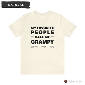 Fathers Day Gift for Grampy Father's Day Shirt for Grandpa Custom ...