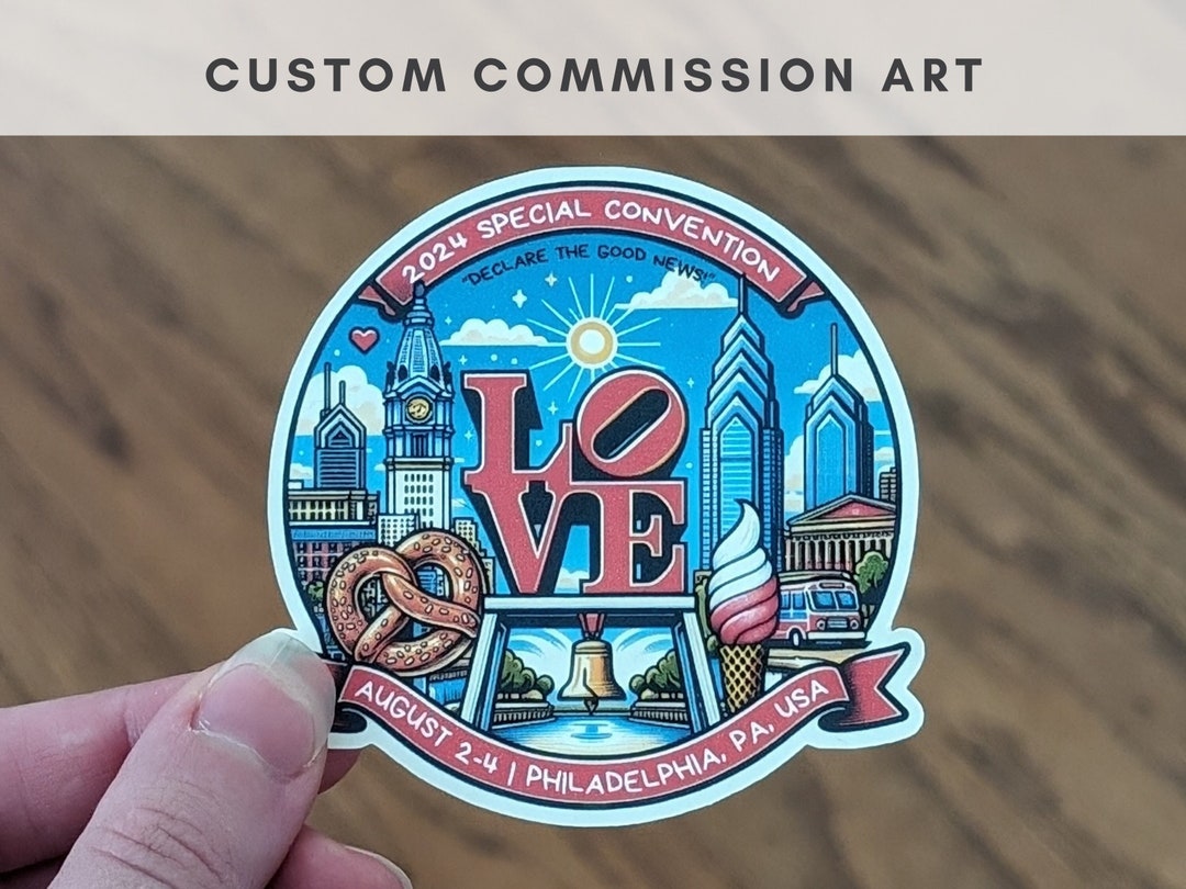 100 Custom Stickers, Commission Art Waterproof Vinyl Decal for Event ...