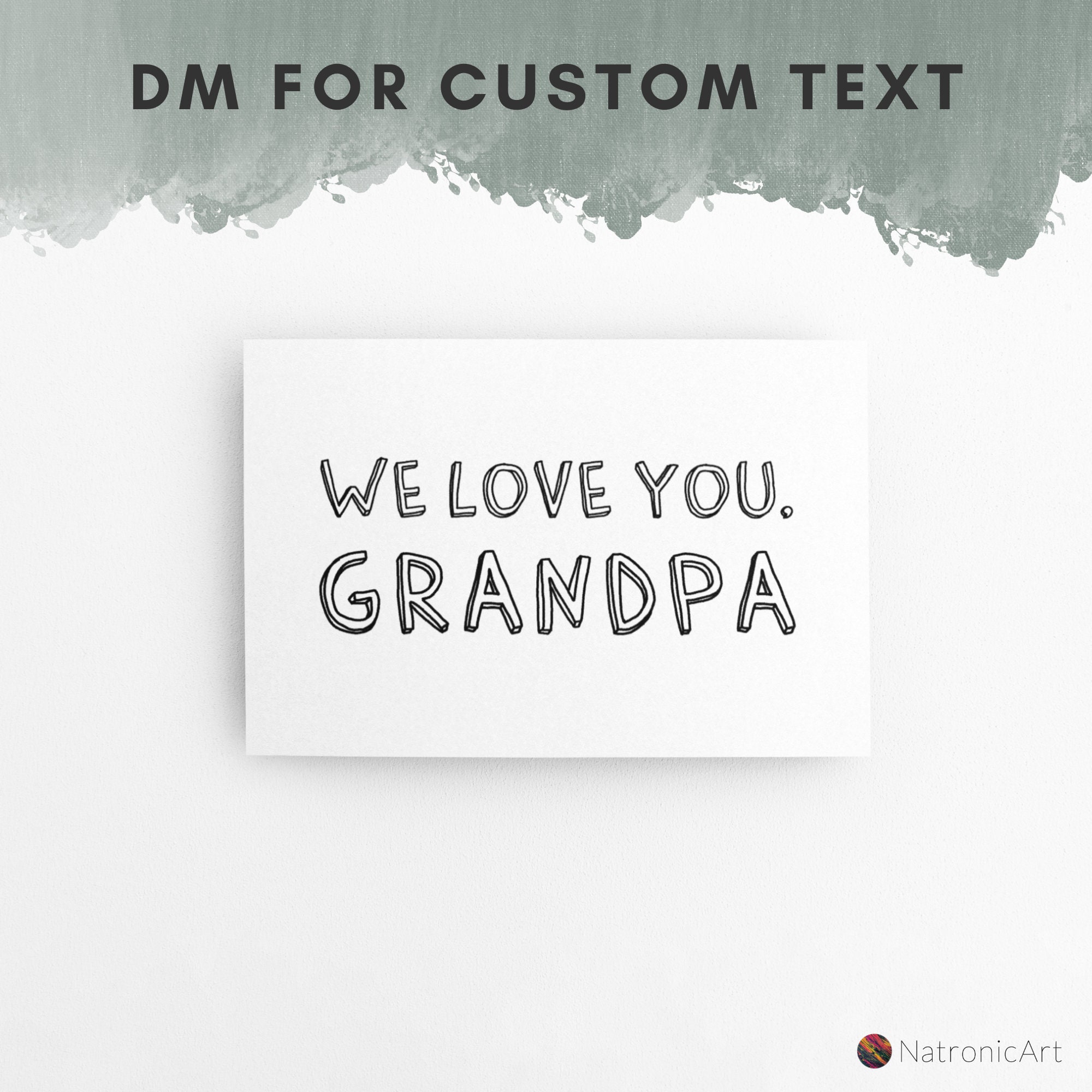 Printable Father's Day Card for Grampy Card From Grandchildren Gift for ...