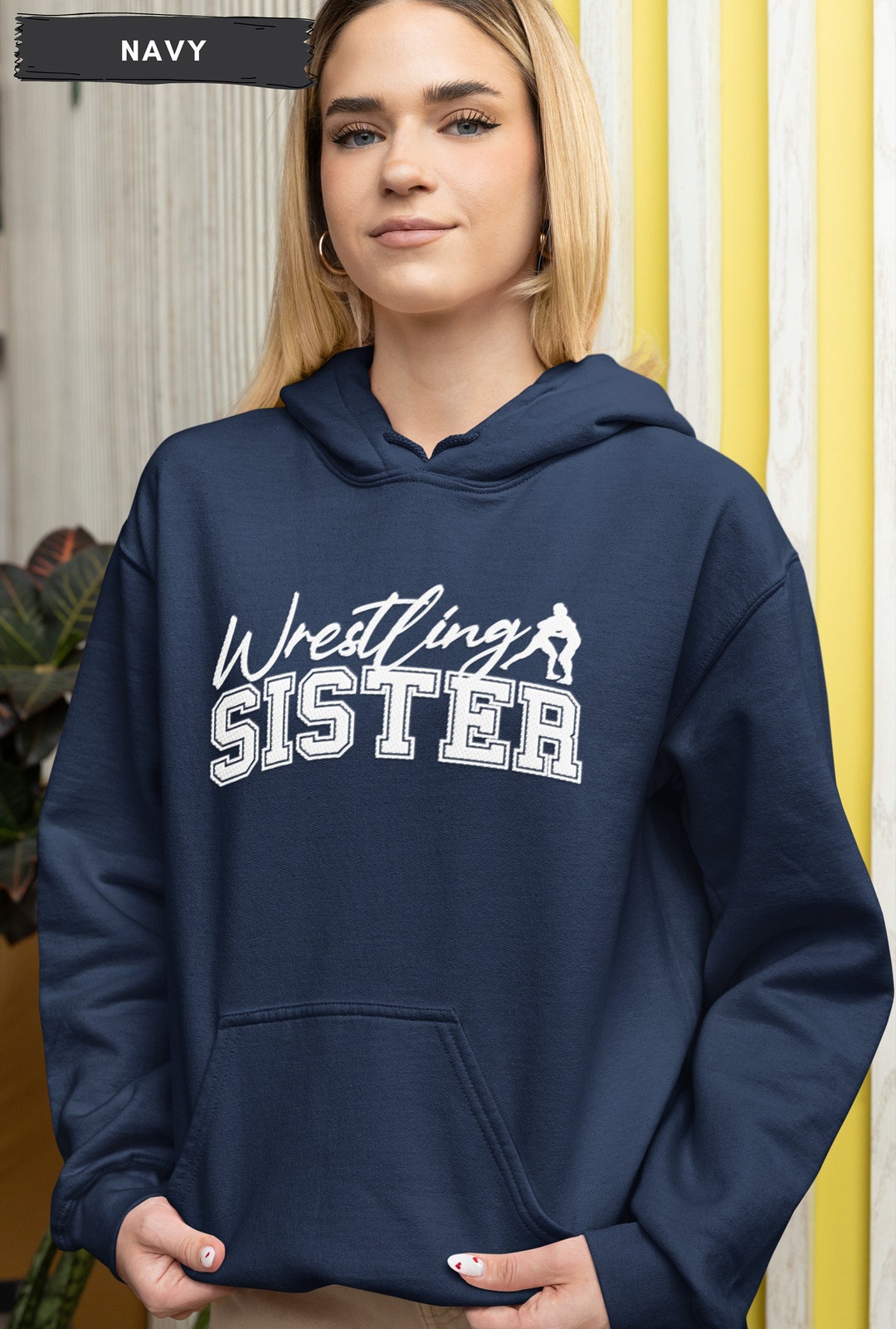 Wrestling Sister Hoodie, Custom Wrestling Sister Hooded Sweatshirt ...