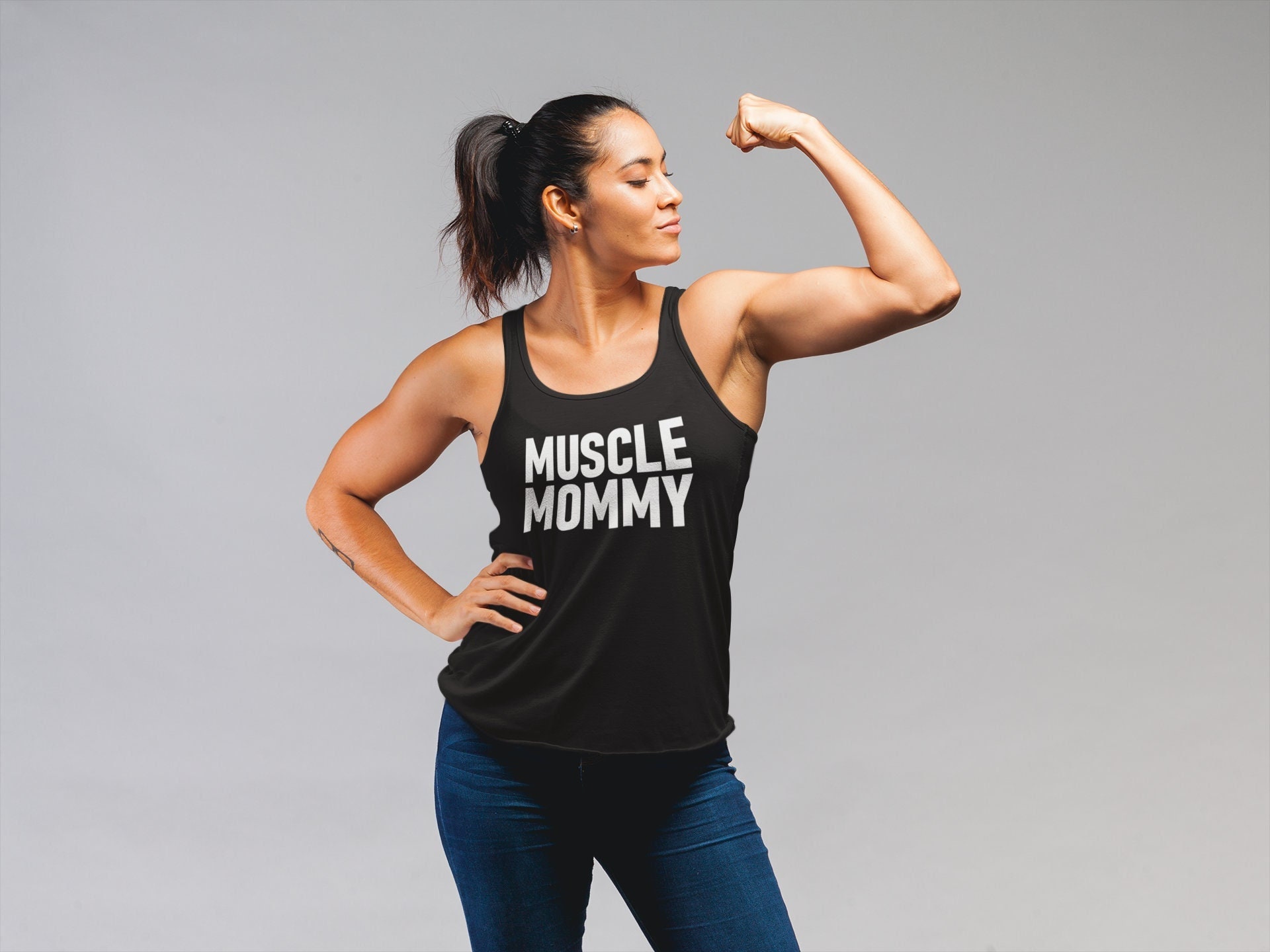 Muscle Mommy Tank Top Weightlifting Women Shirt Funny Gym Gift for Gym Rat Gym Women Tank Gym Girls Bella Canvas Unisex Tanktop 5 Colors Etsy