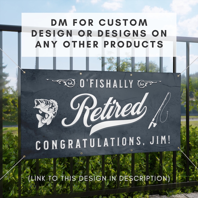 Custom Retirement Party Banner, Personalized Decoration (vinyl or ...