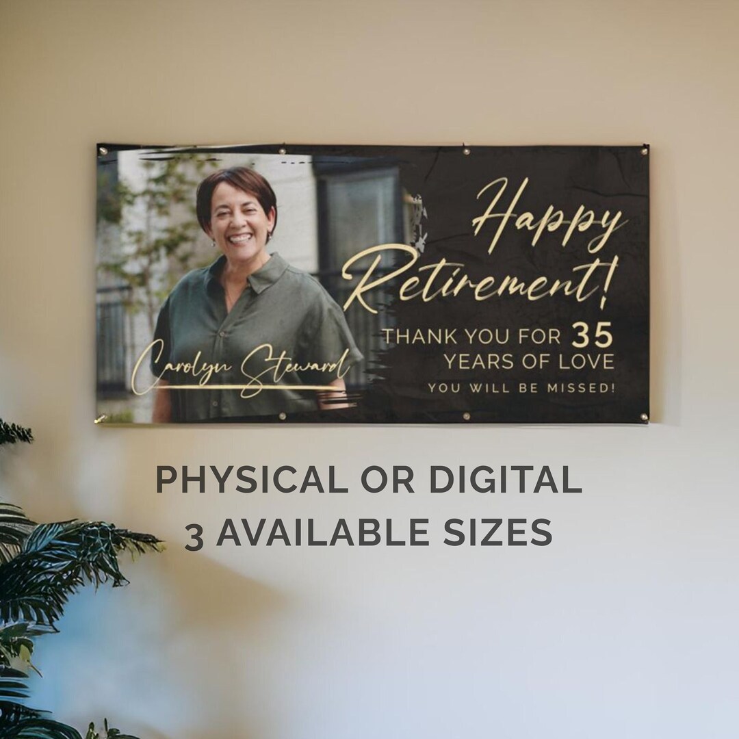 Retirement Party Banner, Custom Vinyl Outdoor Sign for Retired Nurse ...