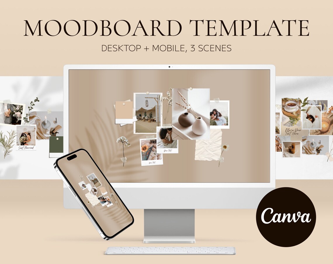 Editable Canva Mock up | Design Mood Board | Idea Visualization ...