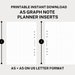 A5 GRAPH NOTE Printable Planner Inserts Printable for A5 Planner A5 ...