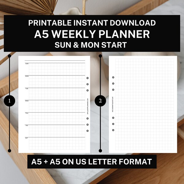 A5 GRAPH NOTE Printable Planner Inserts Printable for A5 Planner A5 ...