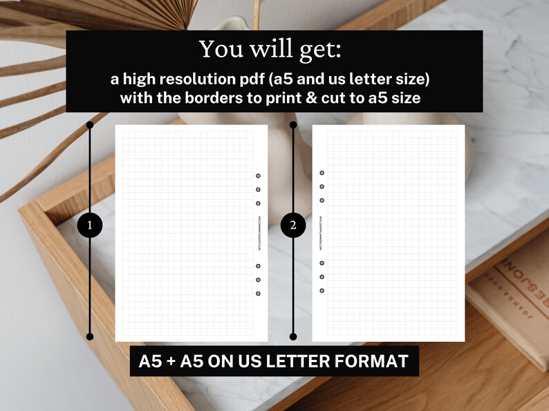 A5 GRAPH NOTE Printable Planner Inserts Printable for A5 Planner A5 ...