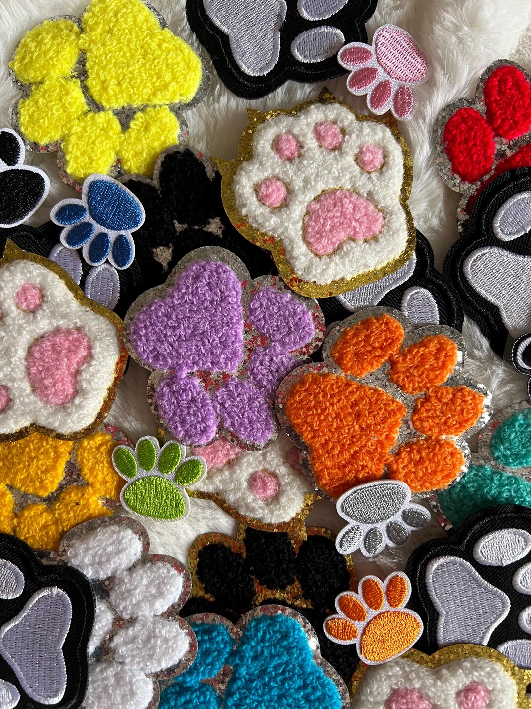 Mixed Lot of 5 RANDOM Paw Print Patches - Etsy