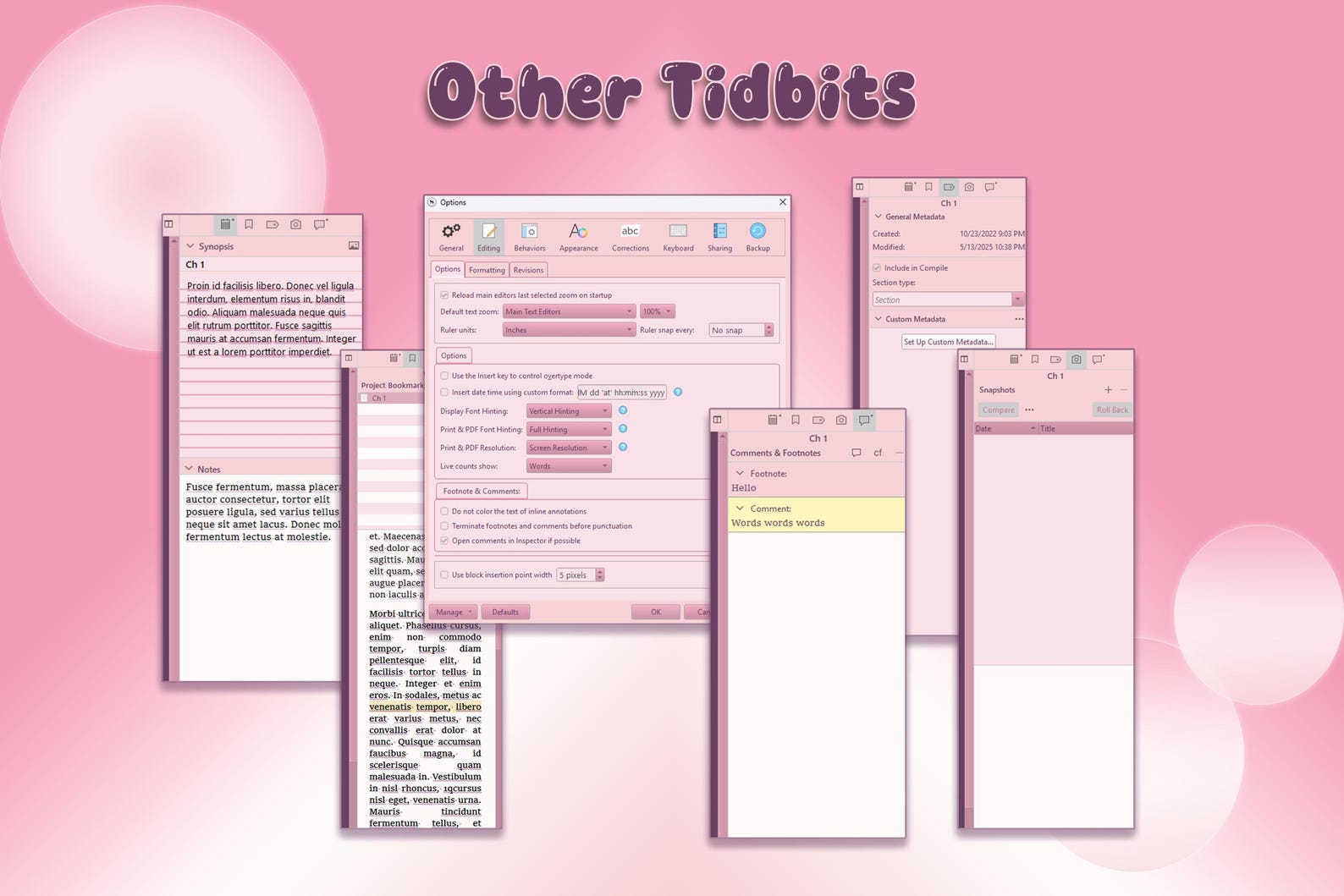 Windows Scrivener Theme | Bubblegum Brat - Etsy