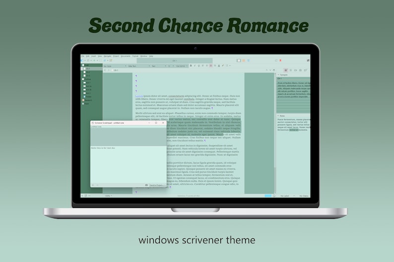Windows Scrivener Theme | Second Chance Romance - Etsy