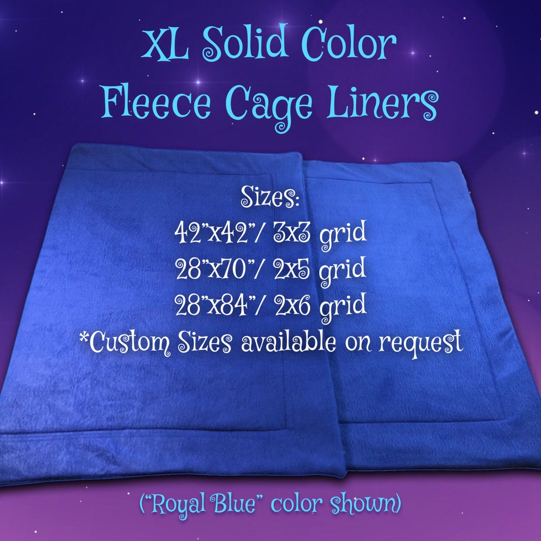 XL- Solid Color Fleece Cage Liners - 2x5, 2x6, 3x3, Single and Double ...