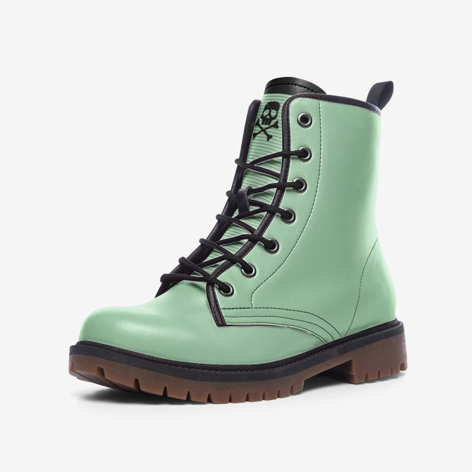 Classic Green / Gothic, Punk, Combat Boots in Unisex Casual Lightweight ...