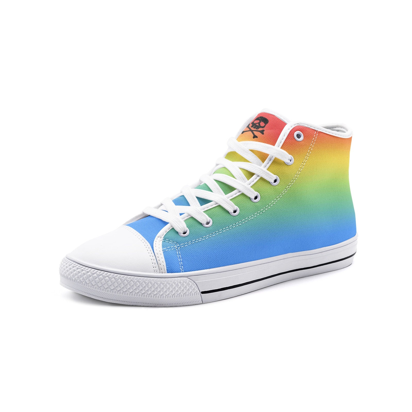 Color Gradient / Unisex High Top Canvas Shoes, Goth, Emo, Goblincore ...