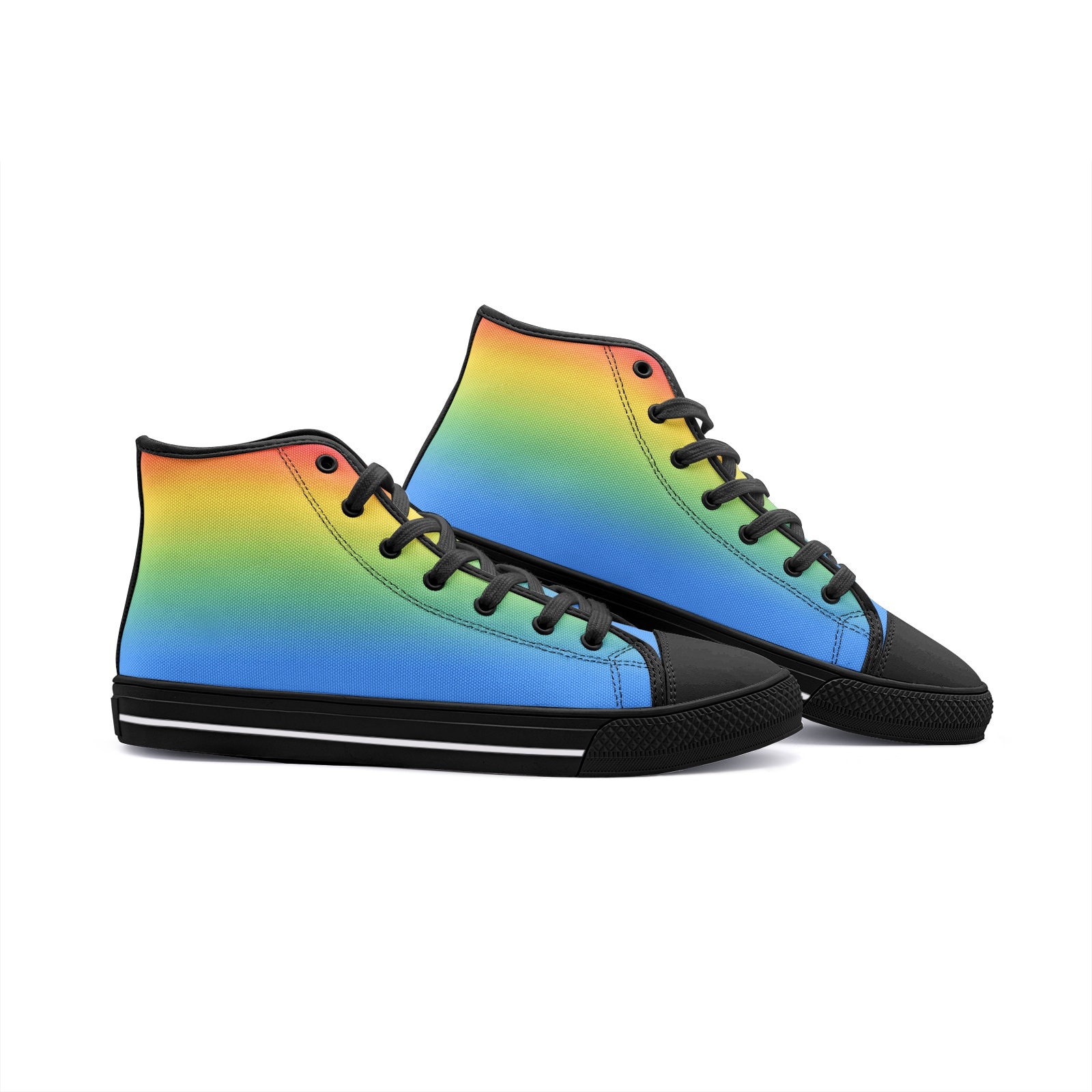 Color Gradient / Unisex High Top Canvas Shoes, Goth, Emo, Goblincore ...