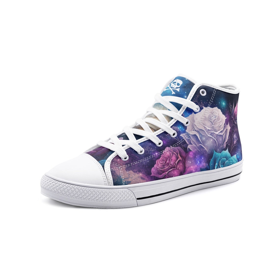 Rose Galaxy / Unisex High Top Canvas Shoes, Goth, Emo, Goblincore ...