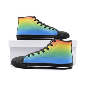 Color Gradient / Unisex High Top Canvas Shoes, Goth, Emo, Goblincore ...