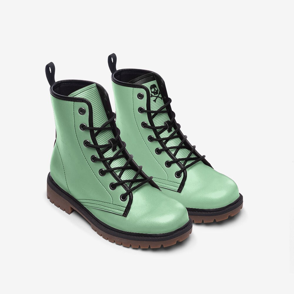 Classic Green / Gothic, Punk, Combat Boots in Unisex Casual Lightweight ...