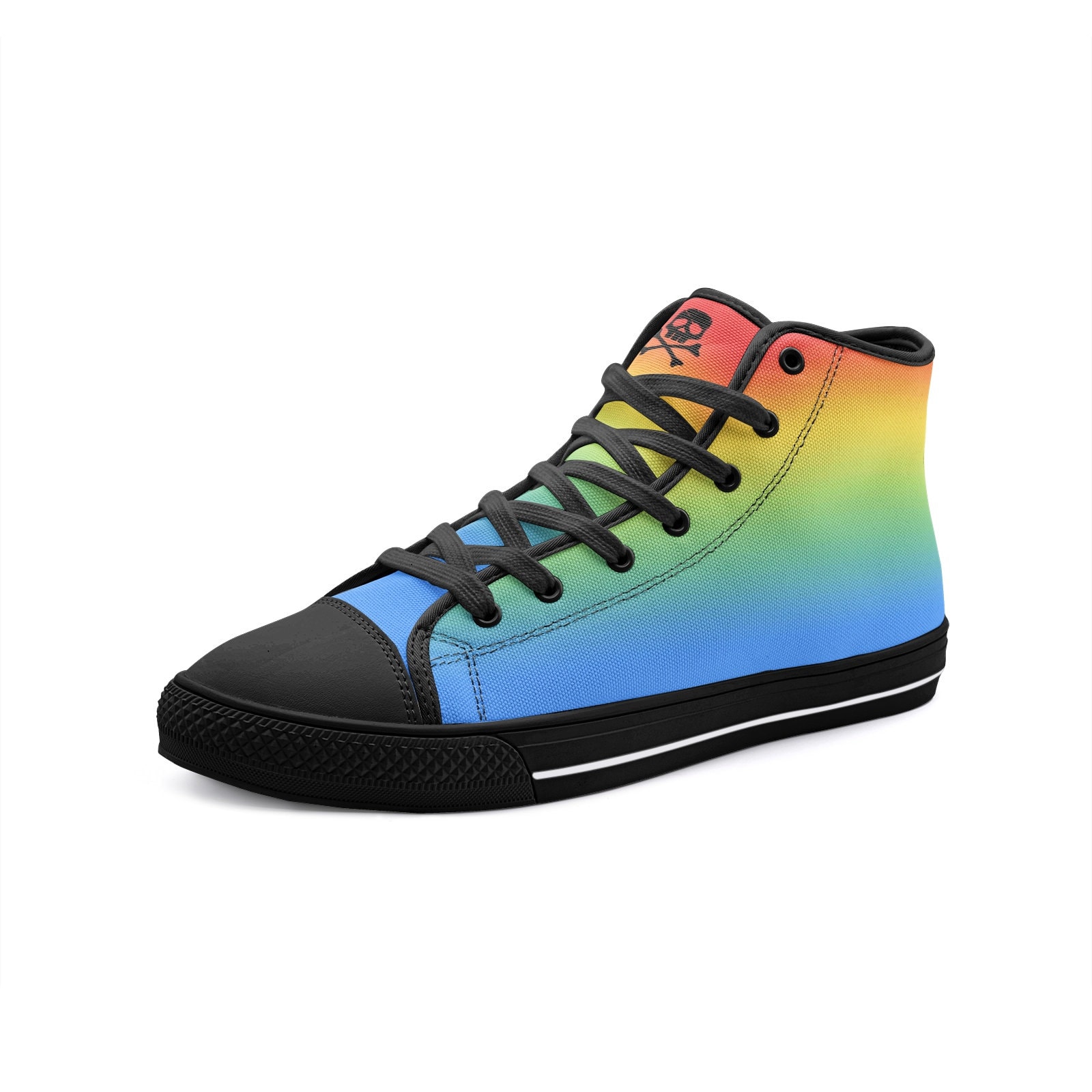 Color Gradient / Unisex High Top Canvas Shoes, Goth, Emo, Goblincore ...